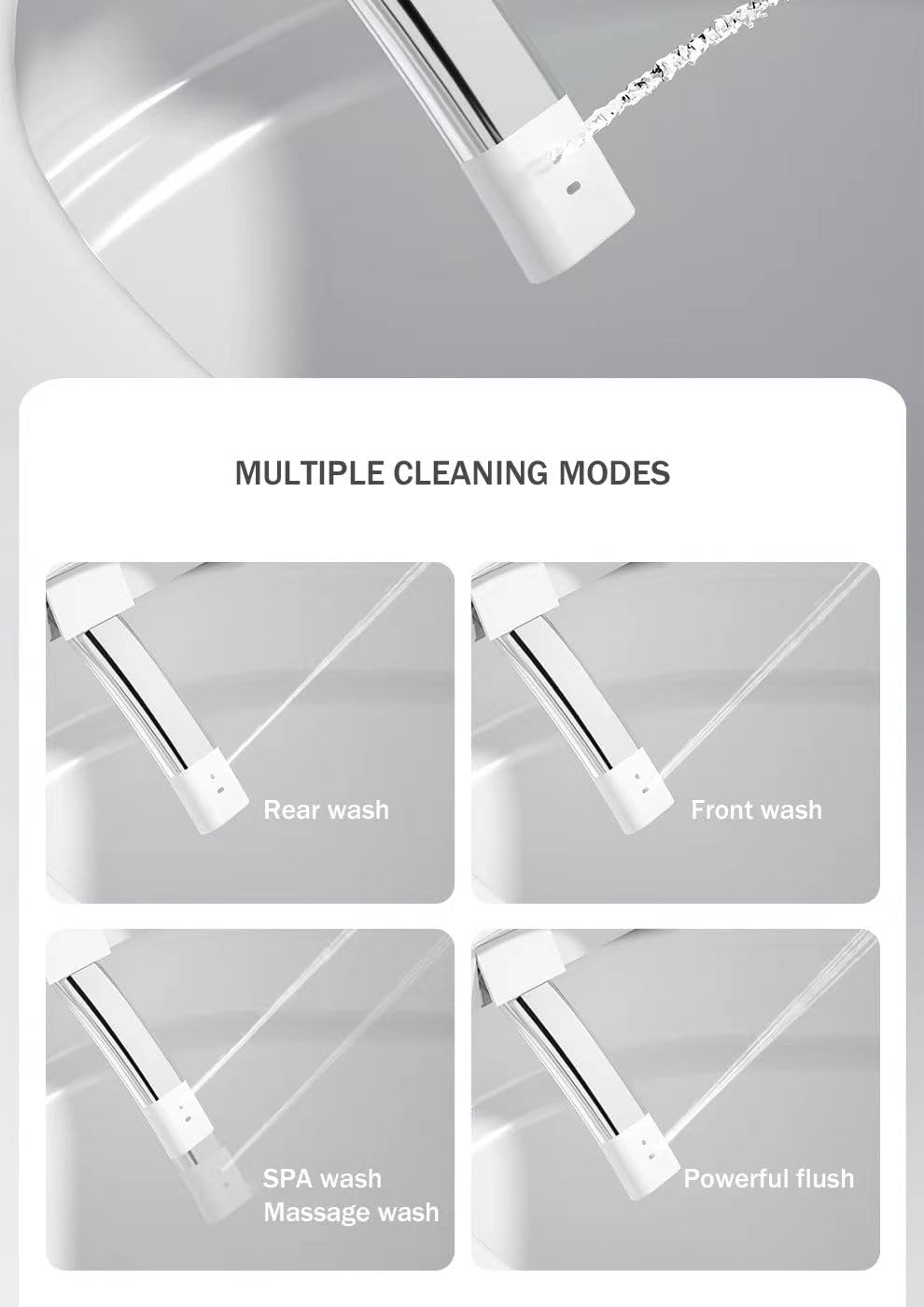 TIMIDENG Smart Toilet Bidet, Radar Sensing Automatic Opening and Closing, Smart Toilet Bidet with Heating and Drying Functions,Smart Flushing Modes,Nozzle Automatic Cleaning, LCD Screen Display, White