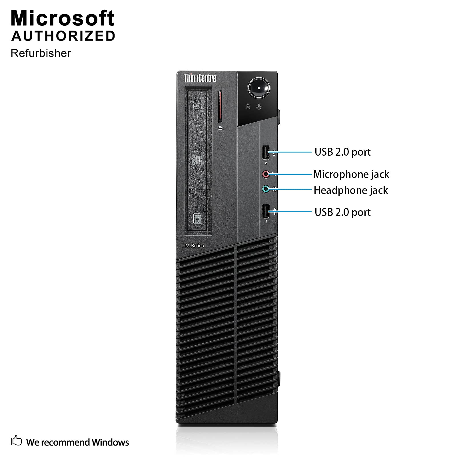 Lenovo ThinkCentre M92p High Performance SFF Desktop Computer, Intel Core i5 CPU up to 3.6GHz, 8GB DDR3 RAM, 500GB HDD, Windows 10 Professional (Renewed) (i5 8GB WiFi)