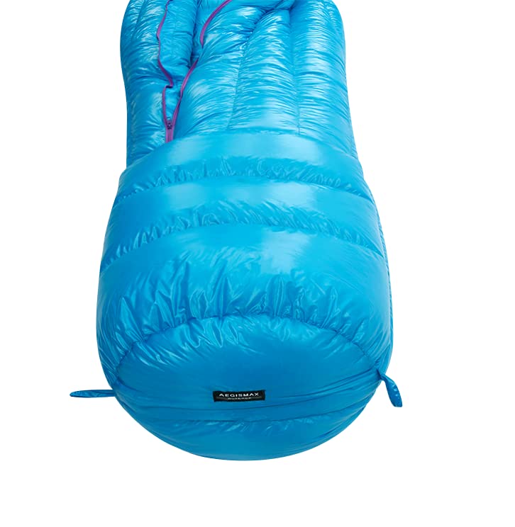 AEGISMAX Ultra -38 Degree 850FP Goose Down Sleeping Bag Ultralight Down Sleeping Bag for Backpacking and Camping for Men & Women (Blue, Lengthen)