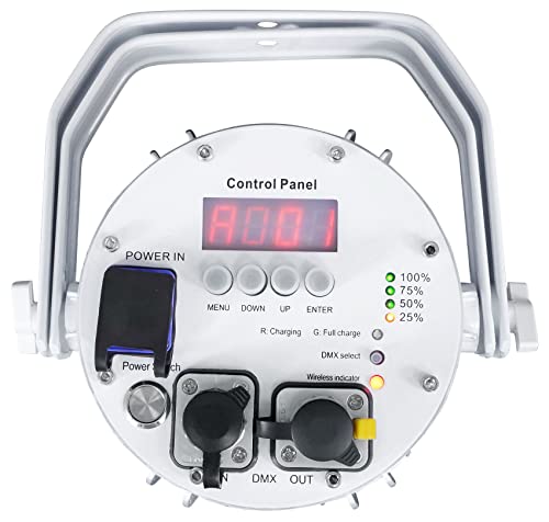 8) Rockville Best PAR H2O White Water Resistant Lights+Bags+Wireless DMX Control
