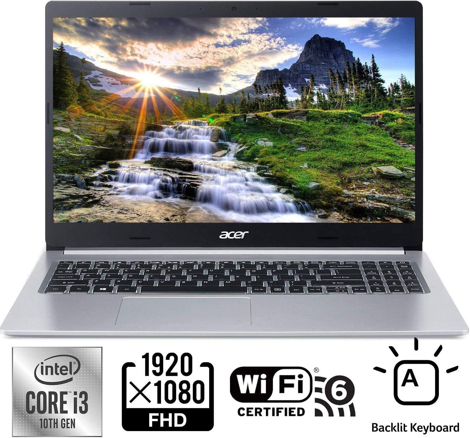 acer Newest Aspire 5 15.6" FHD Laptop, Intel Dual Core i3 CPU, 8GB DDR4 RAM, 512GB PCIe SSD, WiFi 6, Windows 10 with GalliumPi Accessories