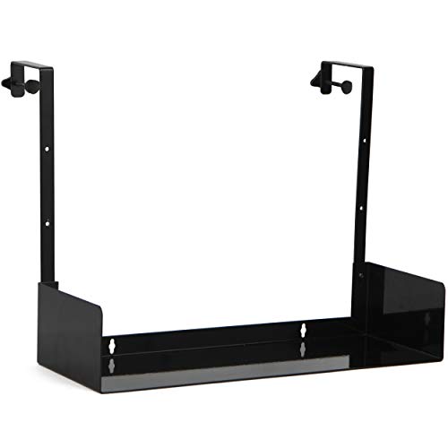 Wallniture Bali Bookshelf and Home Office Desk Organizer Tray, Black Cube Storage Organizer