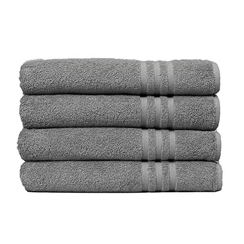 ECO TOWELS 100% Cotton Bath Towels - Cotton Towels for Bathroom - Set of 4 Bath Towel - Shower towels, Highly Absorbent Bath Towel 27āx54ā