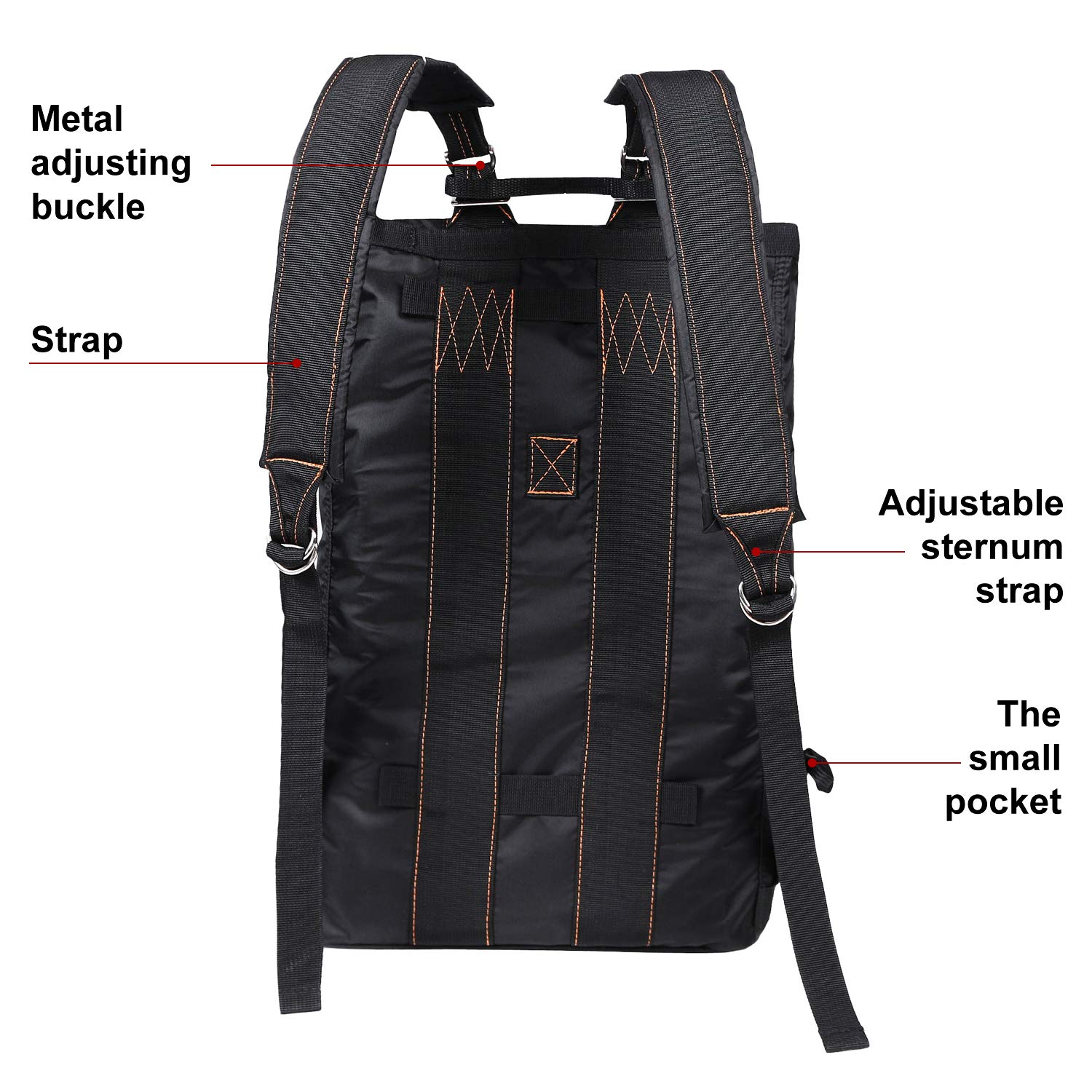 AIR Force Parachute Buckles Rucksacks Nylon Tactical Backpack Deployment Bag, Large