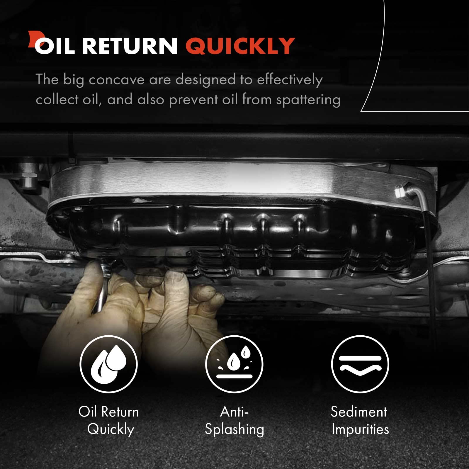 A-Premium Engine Oil Pan Sump with Drain Plug Compatible with Mercruiser OMC Yamaha Marine