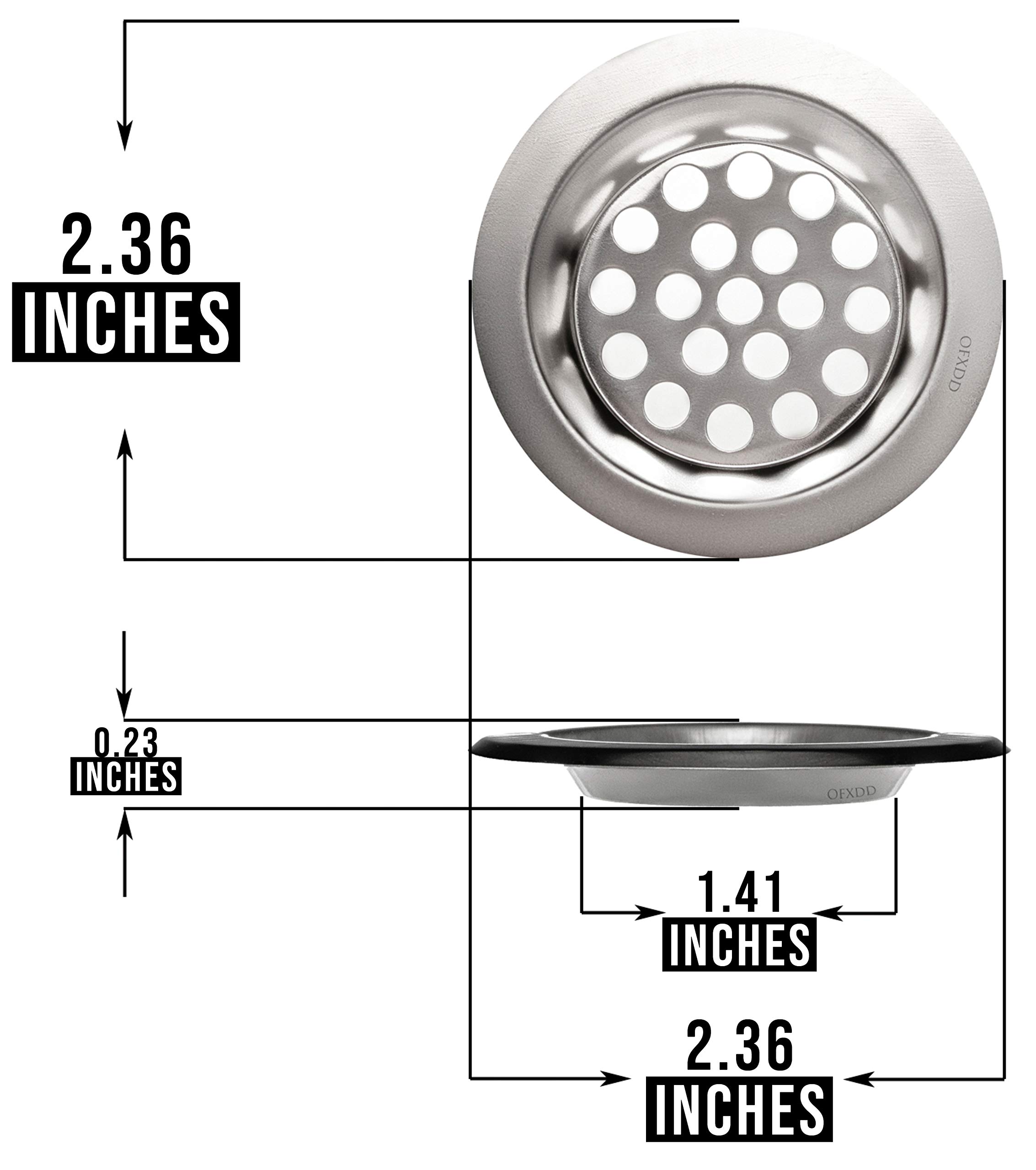 Bathtub Drain Hair Catcher, Kitchen Sink Strainer 2.5", Hair Catcher for Tub Drain, Tub Drain Protector