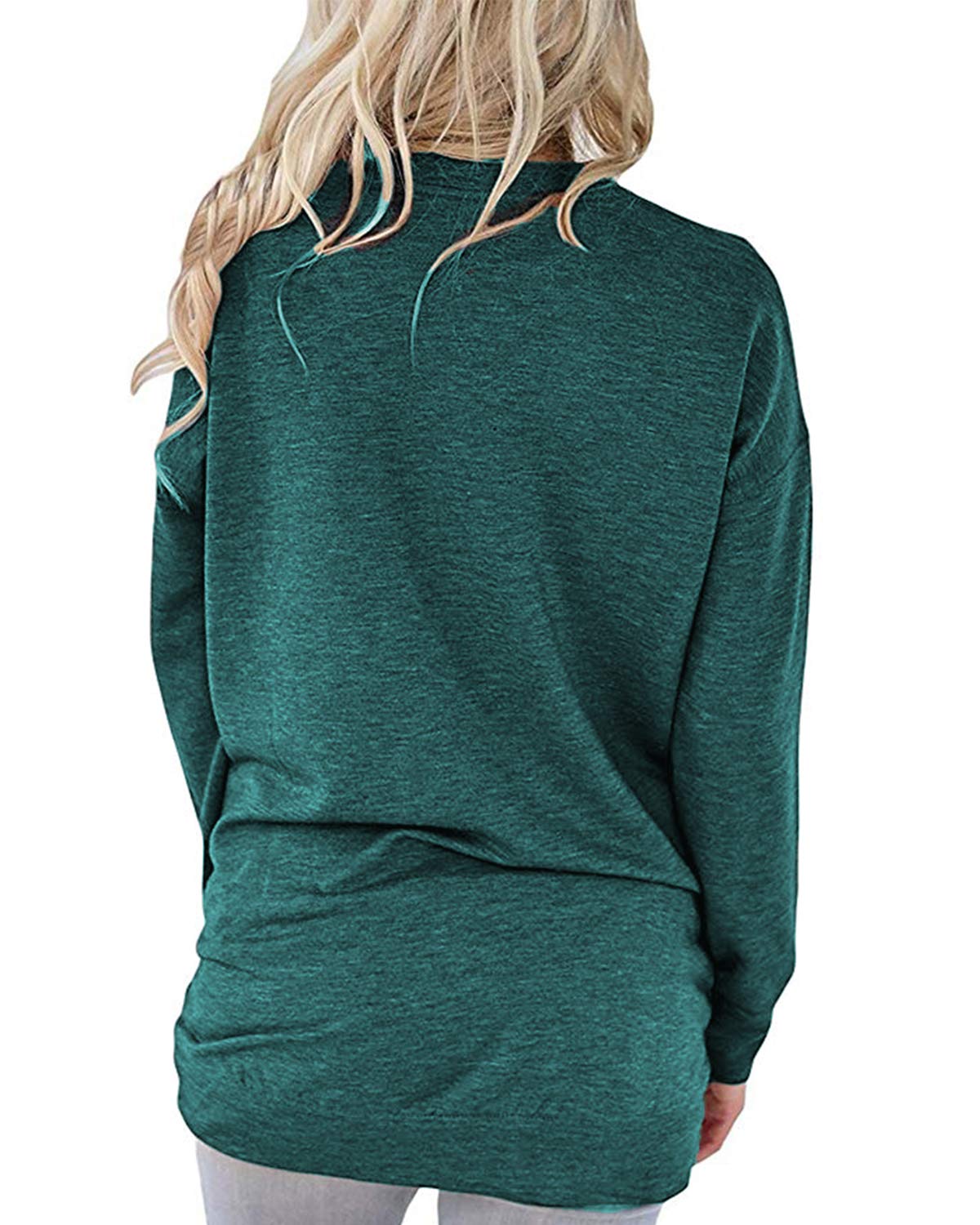 AELSON Women's Casual Faith Printed Round Neck Sweatshirt T-Shirts Tops Blouse with Pocket