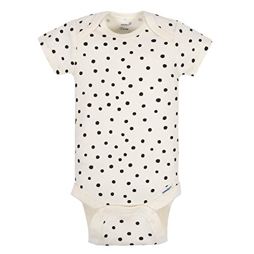 Grow by Gerber Baby Girls 5-Pack Short-Sleeve Onesies Bodysuits, Orange/Yellow/Green/Ivory, Newborn