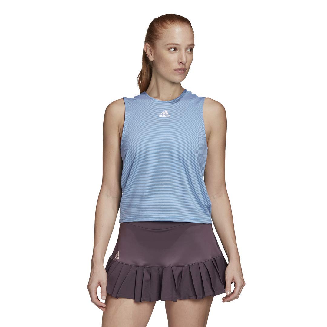 adidas Women's Tennis Camo Tank Primeblue Easy Blue/White Small