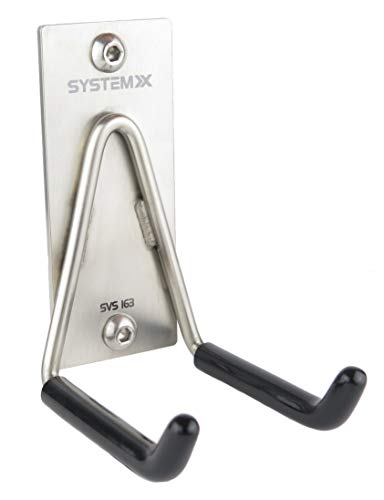 System X SVS 163-3 Stainless Steel Short Double Hook for Pegboard, 3 Inches Long, Pack of 3