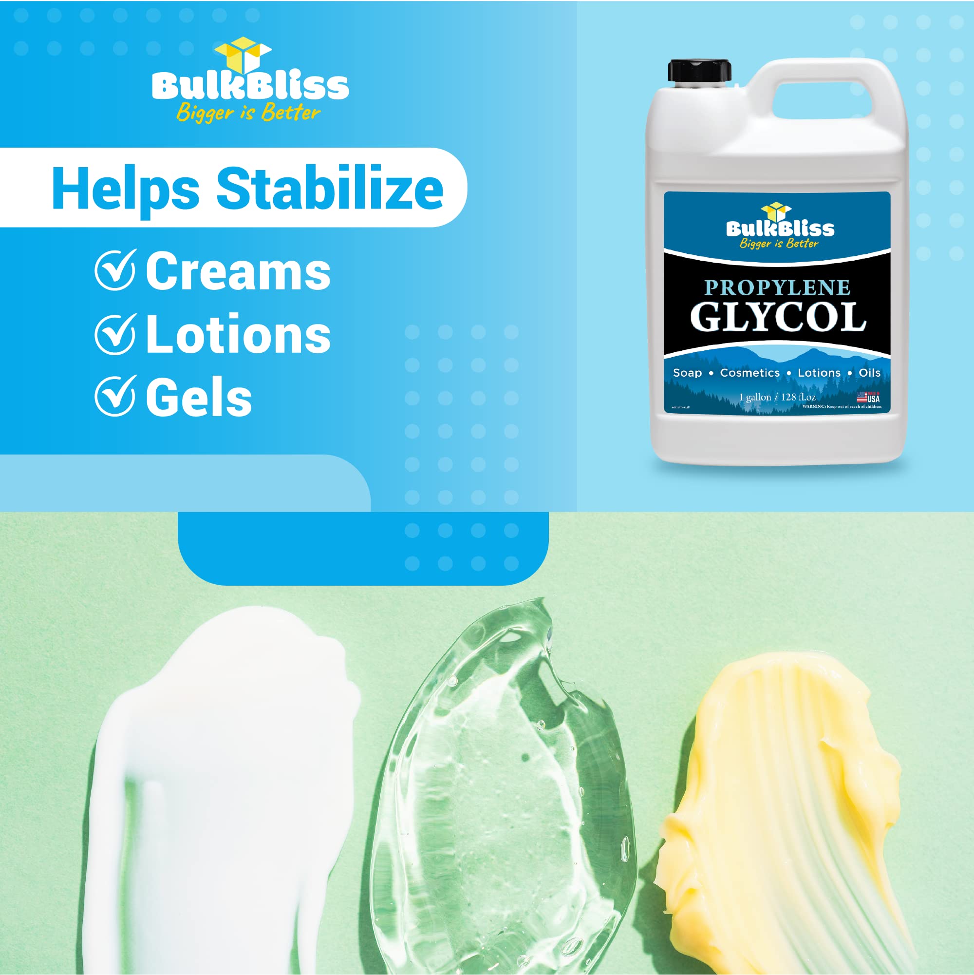 Bulk Bliss Propylene Glycol Food Grade Quart - USP Grade for Skin, Cosmetics, Humidors, Snow Globes (32 oz)