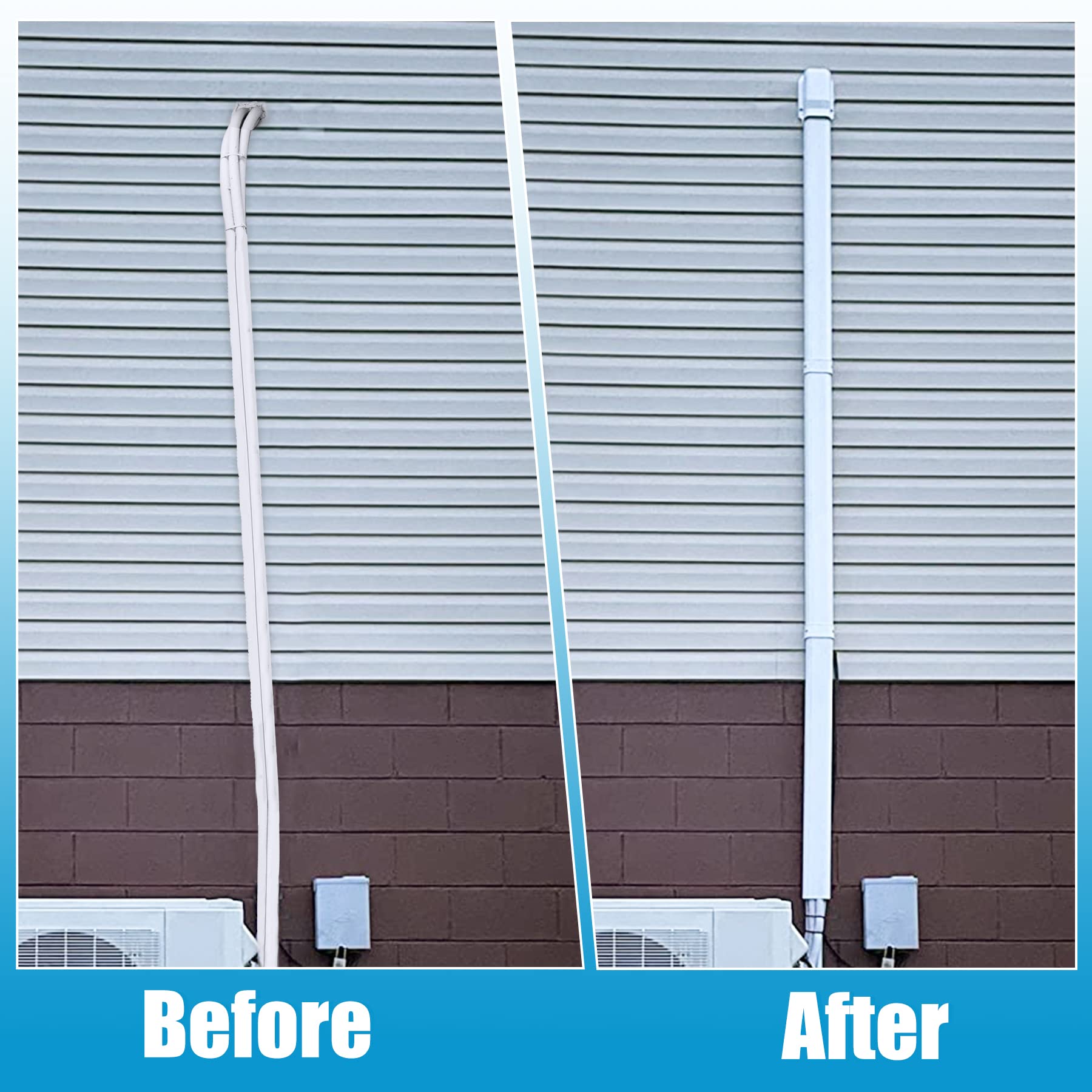 Air Jade 4" 14 Ft Mini Split Line Set Cover, Heavy Duty Line Set Cover Kit for Ductless Mini Split Air Conditioner, Heat Pumps and Central AC
