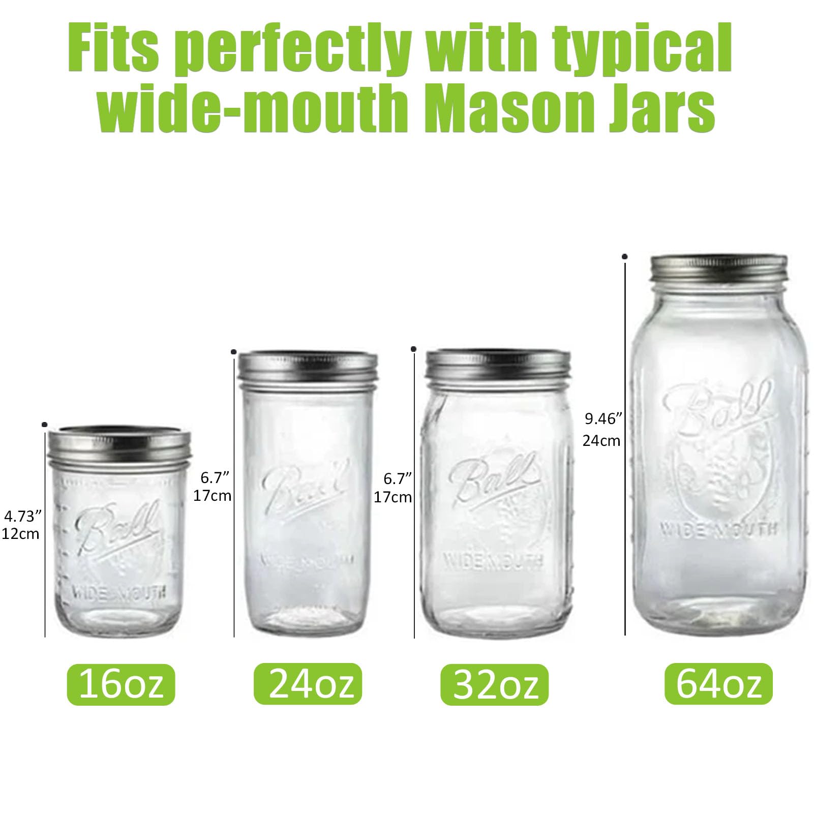 Artcome 4-Pack Glass Fermentation Weights with Easy Grip Handle and Unique Texture Design for Large Wide Mouth Mason Jars