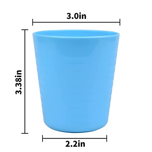 fulong Eco-friendly Unbreakable BPA Free Dishwasher Safe Plastic Drinking Cups for kids&Adult,Reusable Water Tumblers dishwasher safe (8oz-Set of 6)