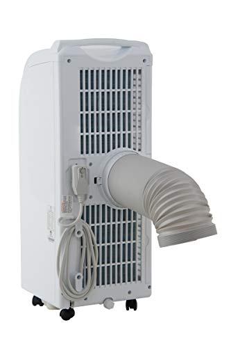 AireMax Portable Air Conditioner with Remote Control | AC for Rooms up to 400 Sq.Ft. | 24H Timer | Auto Restart | Wheels | LED Display | Dehumidifer | White | APA112C