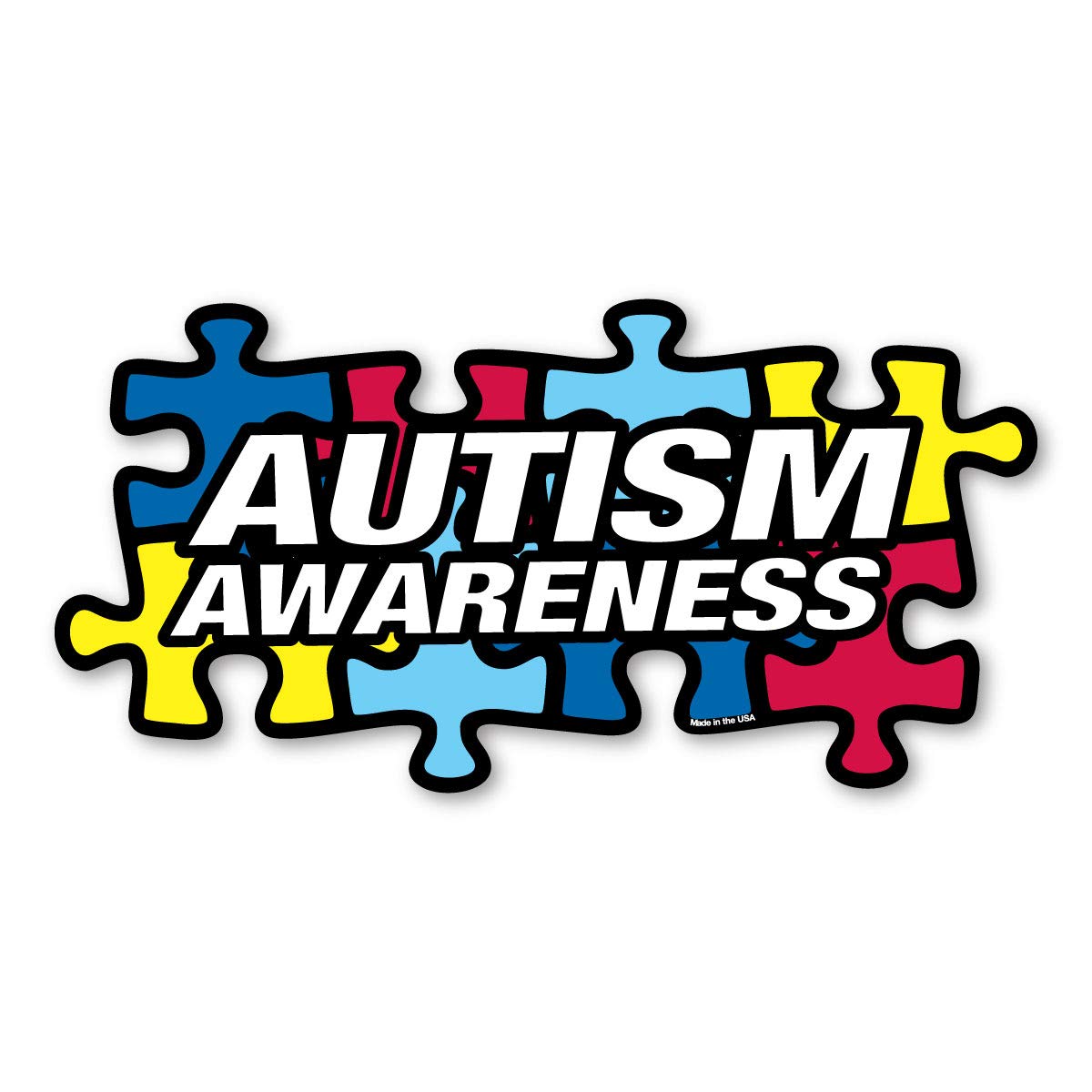 Autism Awareness Puzzle Piece Magnet by Magnet America is 4" x 8" Made for Vehicles and Refrigerators