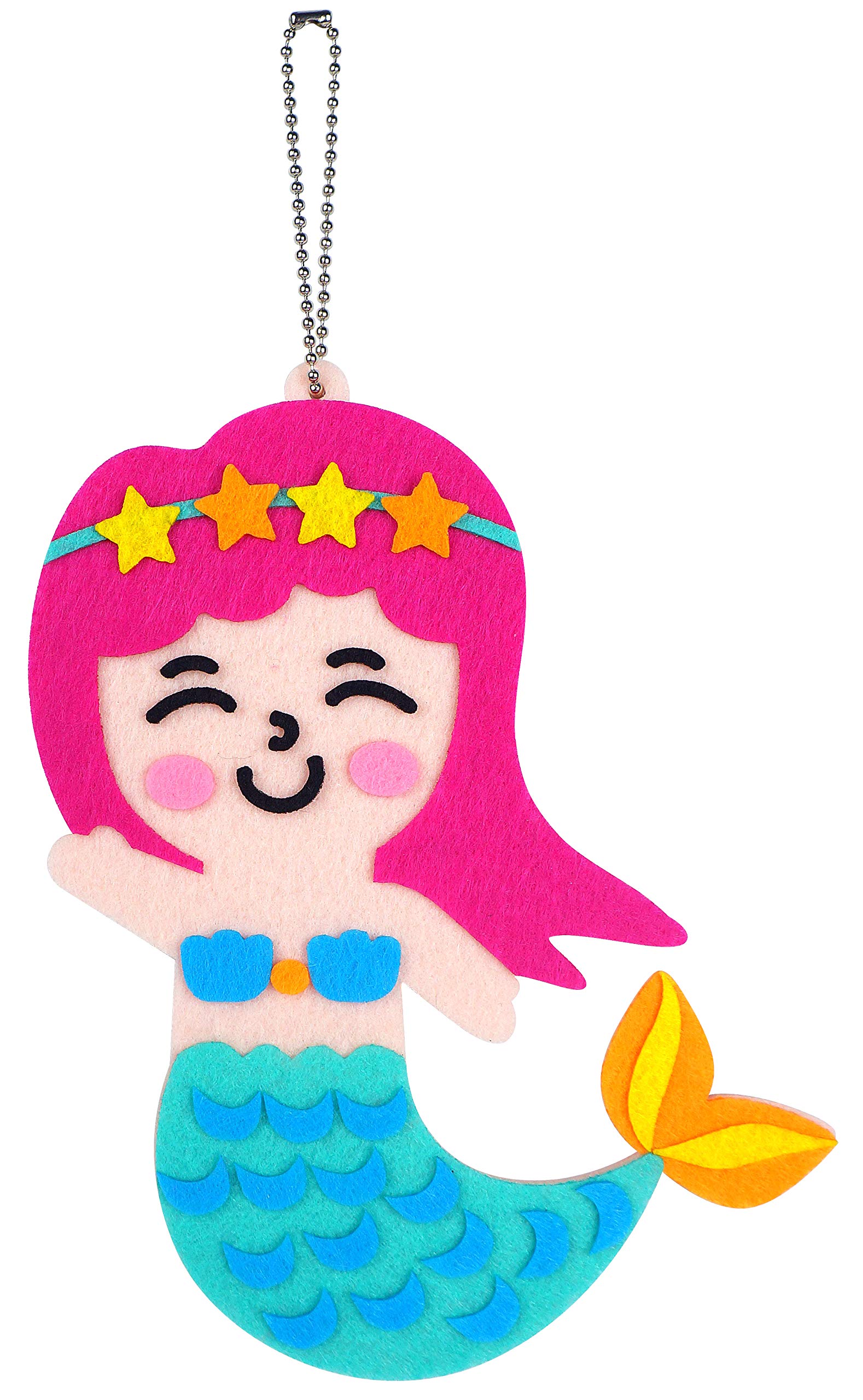C.S. Kids My Mermaid Sea World 4-in-1 DIY Mega Kit for Kids (10 Arts and Crafts Projects: Sewing Kits for Doll and Keychain, Scratch Art, Diamond Art) Handcraft/Creative Art/DIY