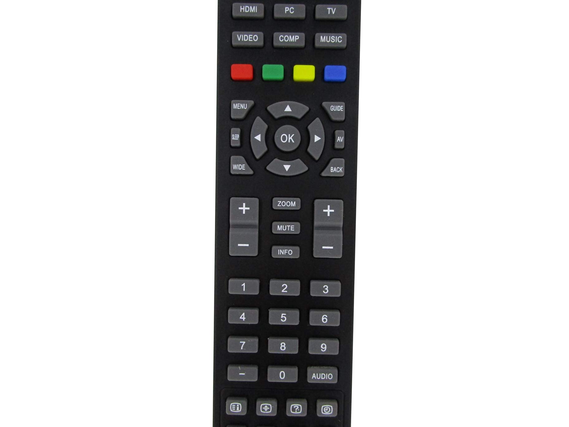 HCDZ Replacement Remote Control for JVC RM-C2060 RM-C20601C RM-C20601CNP RM-C241W RM-C241W1H RM-C251 RM-C2511H RM-C252 LCD LED HDTV TV