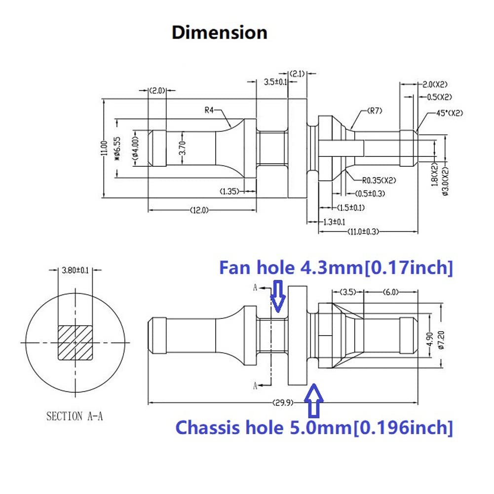 ALONG 50 PCS Computer Fan Mounting Screws Kit, 80/120mm Fan Screws for Replacement Computer Screws, Fan Damping Rubber Rivet/Rubber Case Fan Mounts for PC Fan Reducing Noise