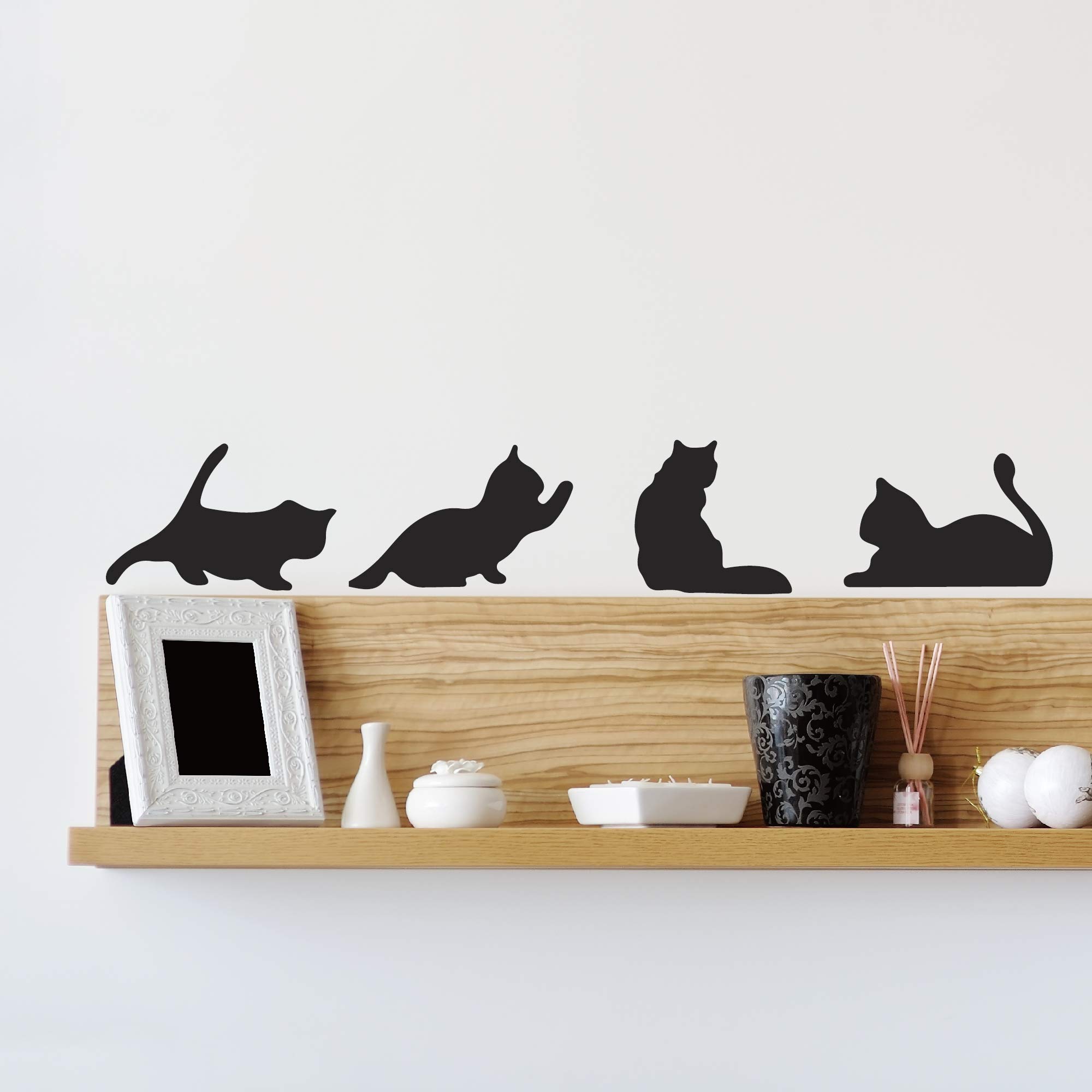 A Room with Cats Wall Decals-Cute Animal Stickers for Kids Room Bedroom Nursery Playroom Decor