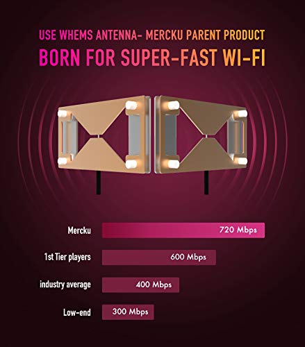 Mercku WiFi Router for Wireless Internet & Mesh Wi-Fi System up to 3,000 Sq. Ft. Wi-Fi Mesh Network System - M2 Queen App/Website Control Can Add M2 Routers as Mesh Systerm