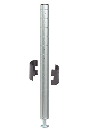 Tarrison 4-Shelf Adjustable, Heavy Duty Storage Shelving Unit, Stainless Steel Wire Rack, Chrome Finish, Silver (24L x 24W x 74H)