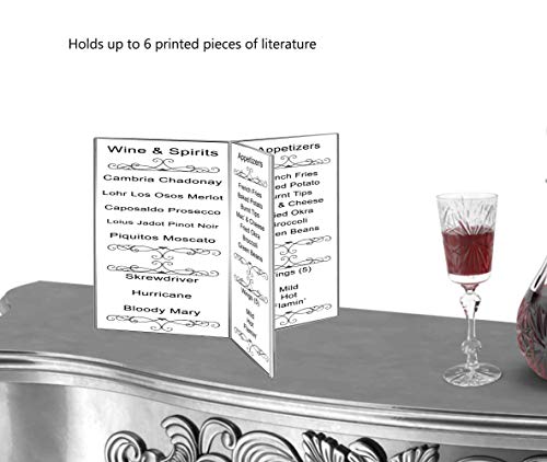 Marketing Holders Multi Panel Sign Holder 5" x 7" Pack of 10 Public Notice Stand Nameplate Directions Maps Frame Clear Acrylic Table Tent Graphic Image Party Venues Celebrations Announcements