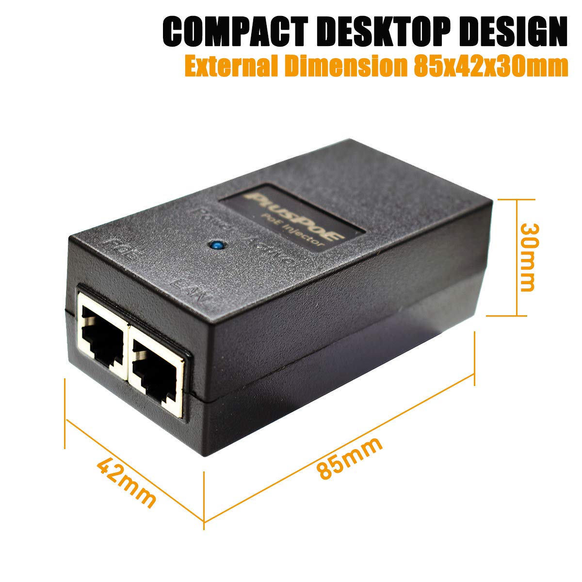 PLUSPOE 24volt Passive PoE Injector 24W Power Over Ethernet for 24v PoE Devices Compatible with Ubiquiti POE-25-5W, POE-24-12W and POE-24-24W