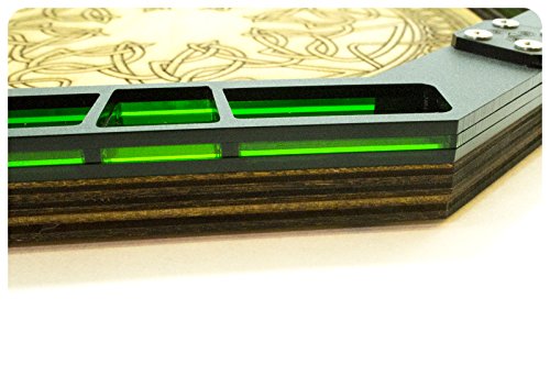 C4Labs Dice Tray~10" Octagon-Wood with Laser Etched Celtic Design ~ Emerald