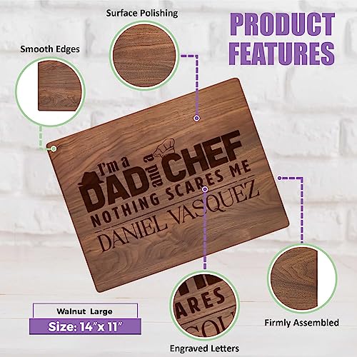 Tayfus Personalized Cutting Boards for Men - Customized Wood Meat Boards for Grill Masters - Unique Custom Gift Ideas for Father's Day, Christmas, Birthday, Anniversary for Men, Dad, Grandpa and Him