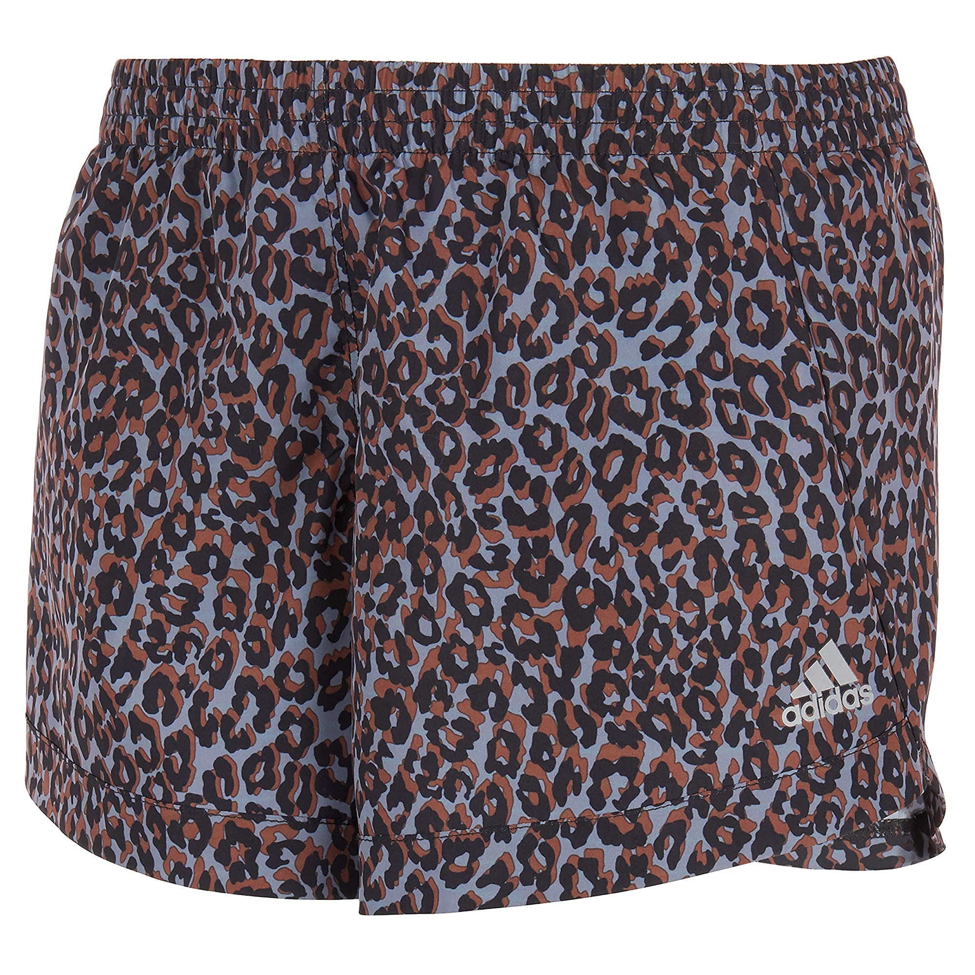 adidas Girls' Printed Woven Shorts, Leopard Grey, 5