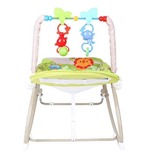 Ichiias Baby Chair Detachable Soft Baby Rocking Chair Cradle with Two Toys