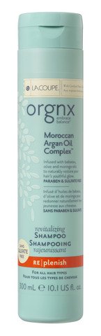 LaCoupe ORGNX Moroccan Argan Oil Complex, Shampoo + Conditioner + Repair Treatment + Styling Crème