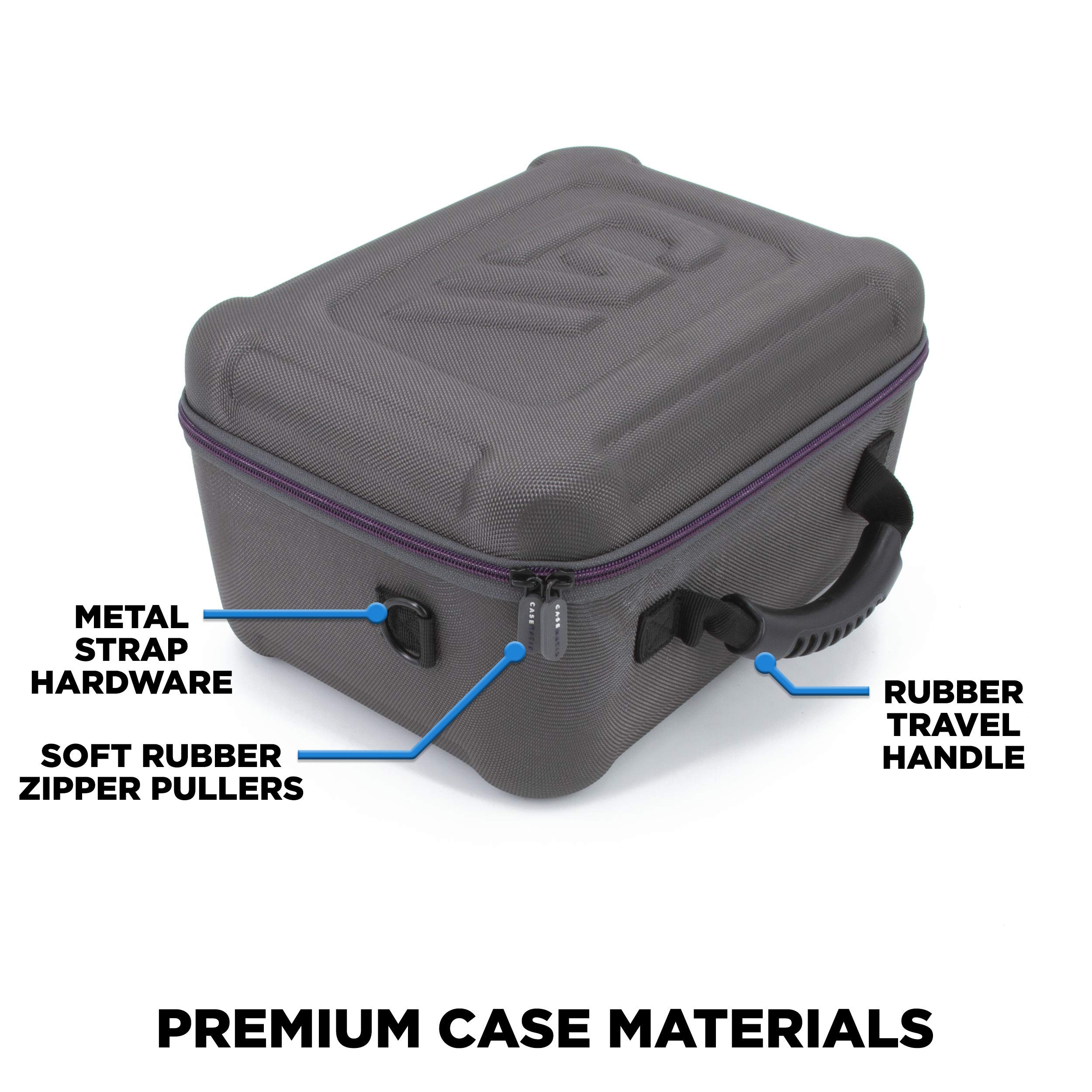 CASEMATIX Hard Shell Travel Case Compatible with Oculus Quest 2 - Protective Travel Case for VR Headset and Controllers with Impact-Absorbing Foam, Shoulder Strap and Zipper Accessory Storage