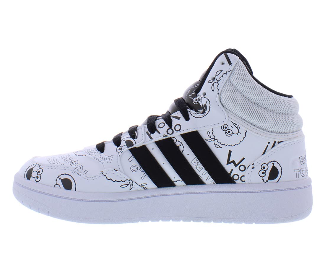 adidas Hoops 3.0 Mid Womens Shoes Size 7, Color: White/Black