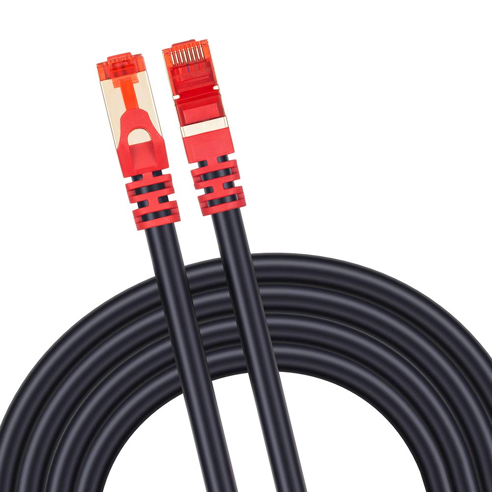 Outdoor Cat 7 Ethernet Cable 200 ft,Neekeons26AWG Heavy-Duty Cat7 Networking Cord Patch Cable RJ45 10 Gigabit 600Mhz LAN Wire Cable STP Waterproof Direct Burial Ethernet Cable (60M(200Feet))