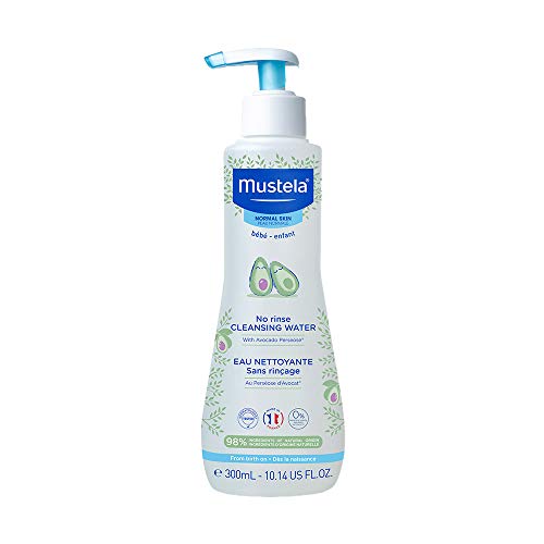 Mustela Baby Cleansing Water - No-Rinse Micellar Water - with Natural Avocado & Aloe Vera - for Baby's Face, Body & Diaper ĂąâŹâ 10.14 fl. oz. (Pack of 1)