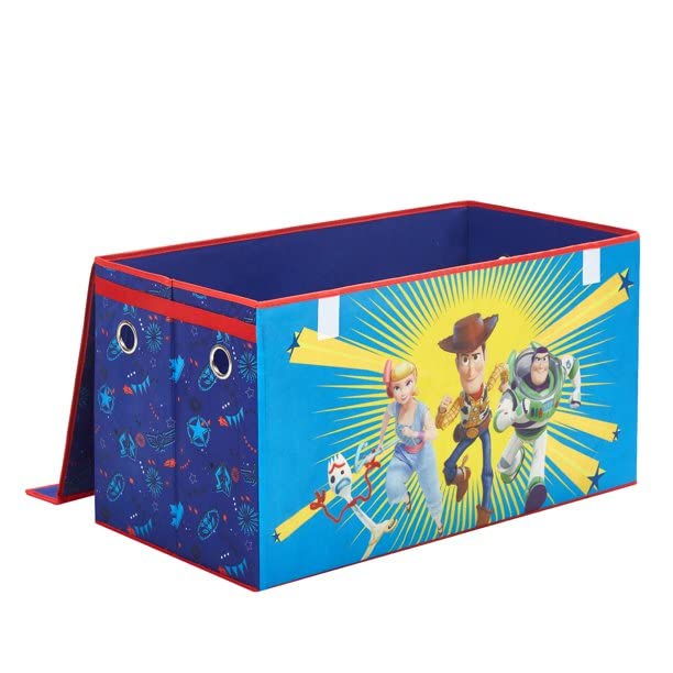 Idea Nuova Toy Story 4 Collapsible Childrenâs Toy Storage Organizer Trunk, Durable with Lid
