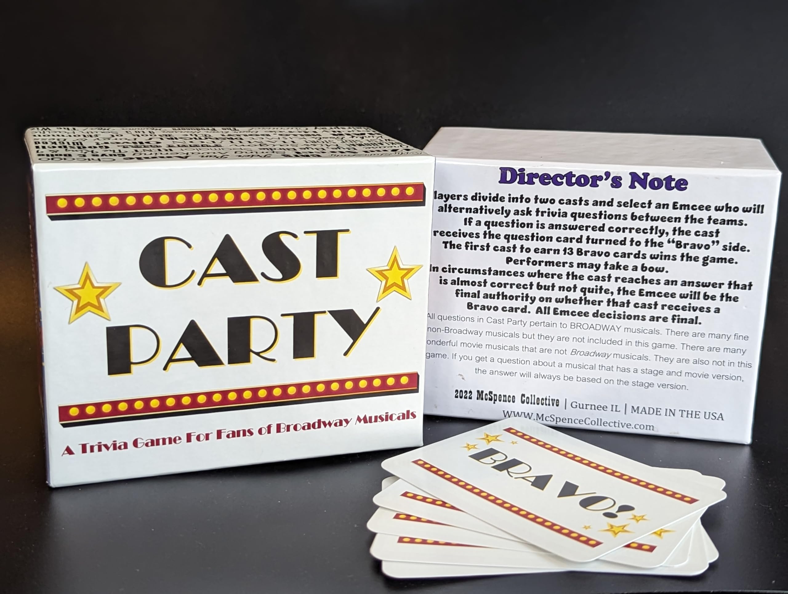 CAST Party! | Party Game for Theater People | Broadway Musical Trivia | Broadway Gift Idea | 400 Trivia Cards for Musical Theatre Enthusiasts | Trivia Night on Broadway