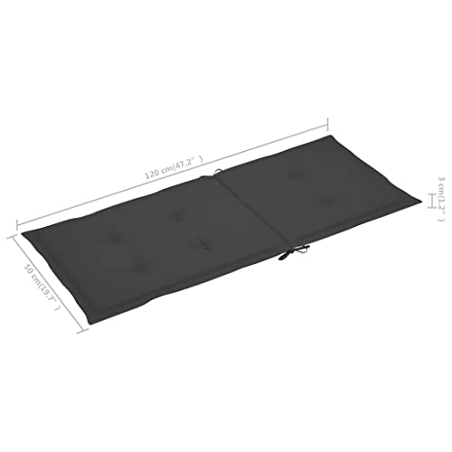 imasay Garden Chair Cushions 2 pcs Anthracite 47.2"x19.7"x1.2"