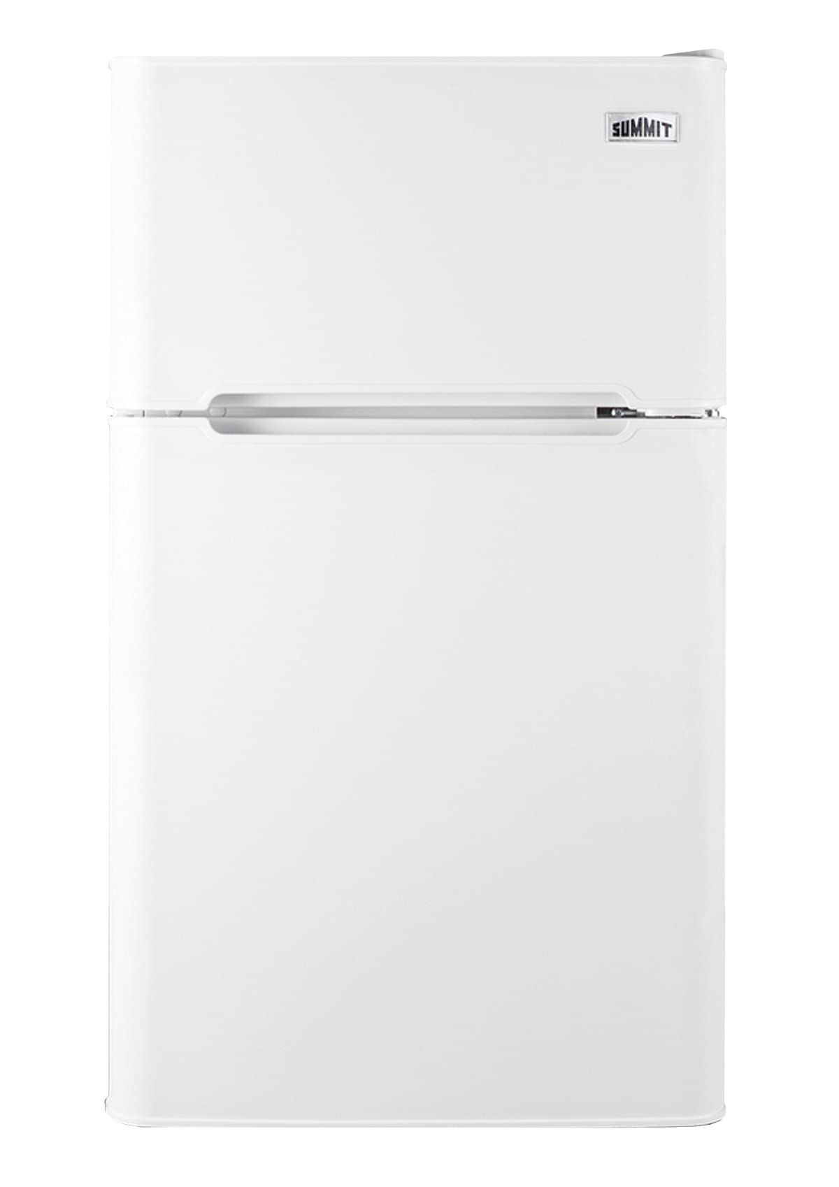 Summit Appliance CP34W ENERGY STAR Certified 19" Wide Counter Height 2-Door Refrigerator-Freezer in White with Cycle Defrost, Adjustable Thermostat, Interior Light