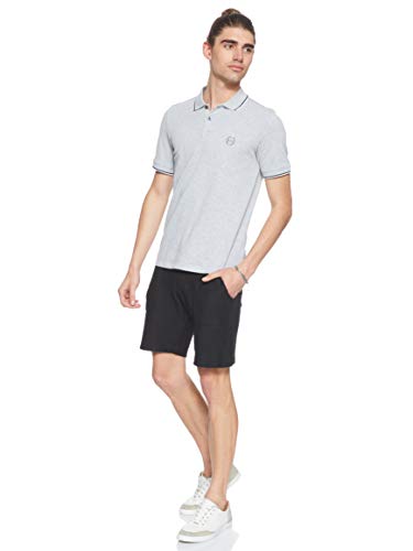 A|X ARMANI EXCHANGE mens Short Sleeve Jersey Knit Polo Shirt, B09b Heather Grey, X-Large US