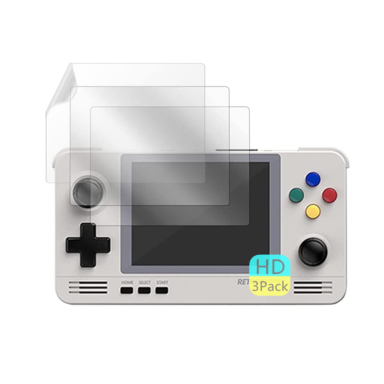 Aemus Compatible for Retroid Pocket 2 Plus Screen protector 3.5" Display Retro Game Handheld Console PET Anti-Bubble Film [3Pack]