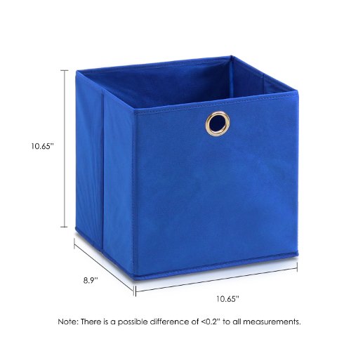 Furinno Laci NW13116 Foldable Storage Organizer with Round Ring Handle, Blue, Set of 3