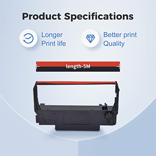 myCartridge ERC30 ERC30 ERC-30 ERC/30/34/38 B/R Compatible Ribbon Cartridge for use in ERC38 NK506 Printer (Black Red, 12-Pack) ERC30