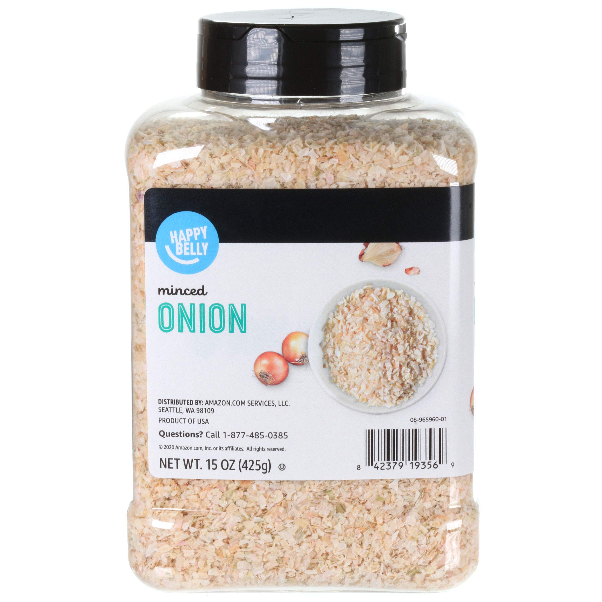 Amazon Brand - Happy Belly Onion Minced, 15 ounce (Pack of 1)