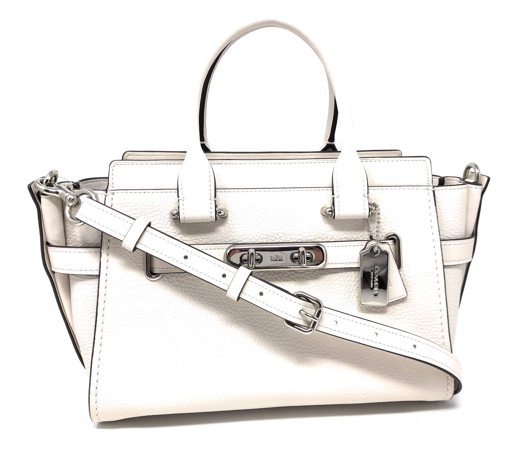 Coach Swagger Carryall 27 in Pebble Leather (SV/CHALK)
