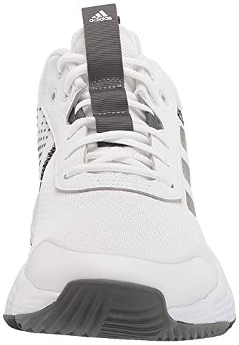 adidas Men's Own The Game 2.0 Basketball Shoe, White/Black/Grey, 10