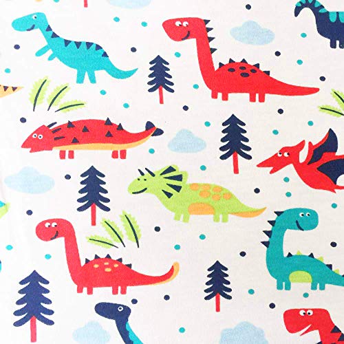 G-Tree Baby Comfort Blanket with Tag, Multi-Coloured Dinosaurs Tag, FOMUNI Taggy Blanket - Red Textured Underside