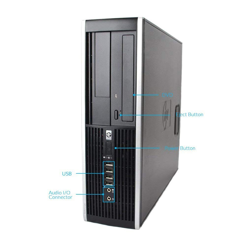 HP Elite Windows 10 Desktop Computer C2D 3.0 PC 8GB 160GB DVDRW WiFi 19 Inch LCD Monitor - Keyboard - Mouse - Power Cord